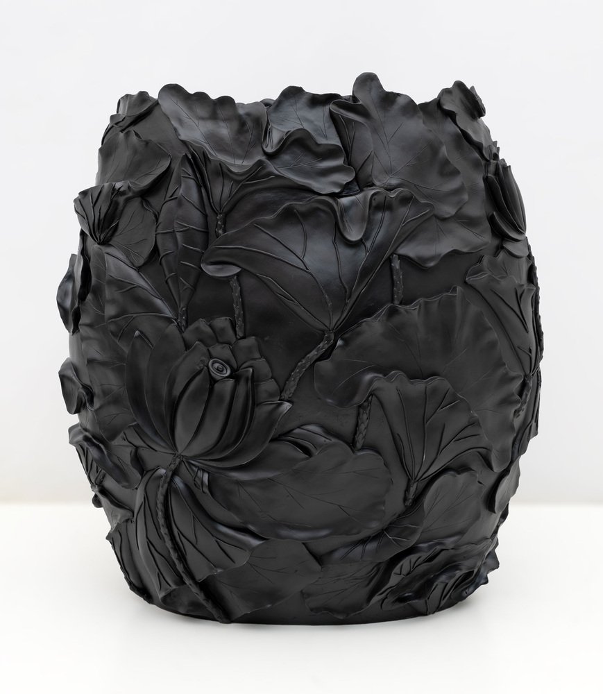 Modern Black Matt Resin Cache-Pot, 2000s for sale at Pamono