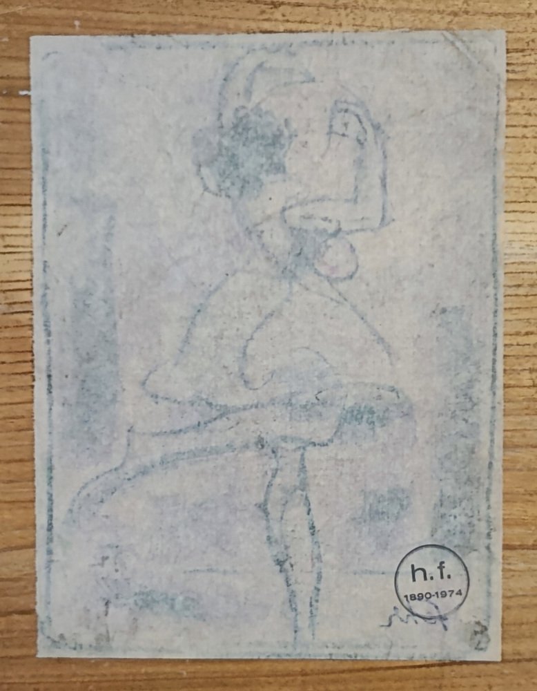 Henri Fehr, Dancer, Crayon & Pastel on Tracing Paper, 1970s for sale at ...