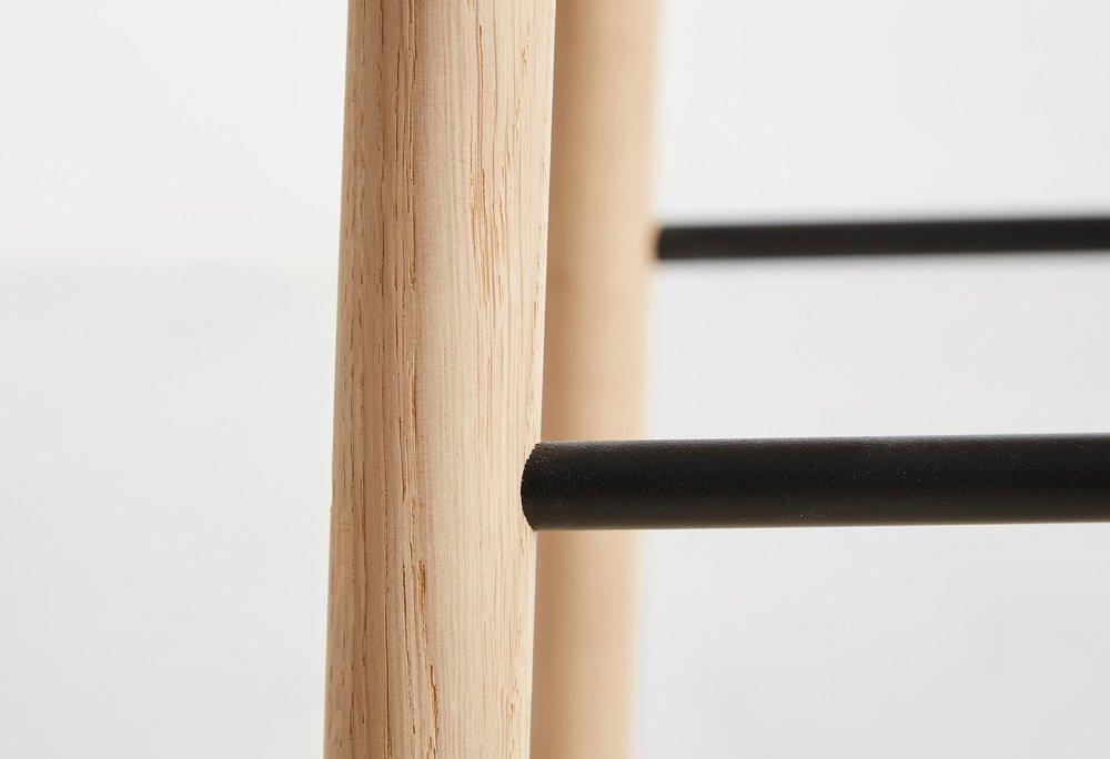 White Oak Mono Bar Stool by Kasper Nyman for sale at Pamono