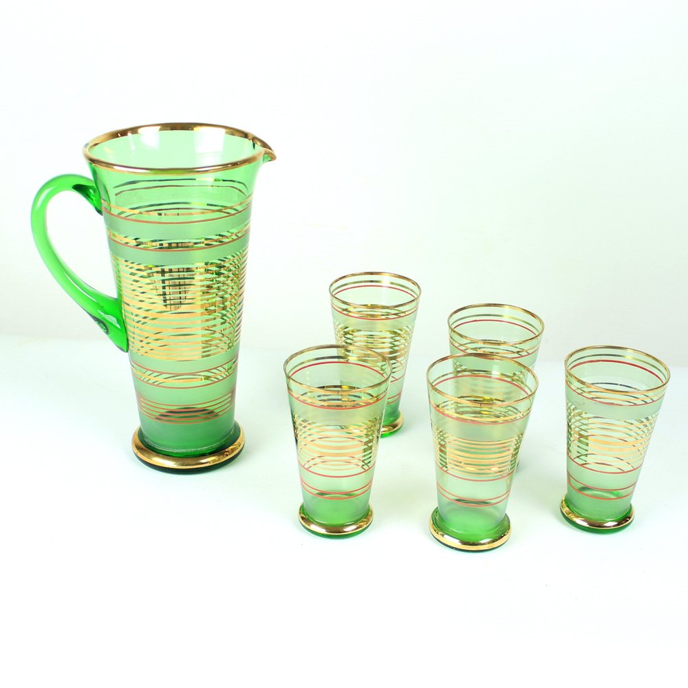 Vintage Drinking Set attributed to Borska Svorion, Czechoslovakia ...