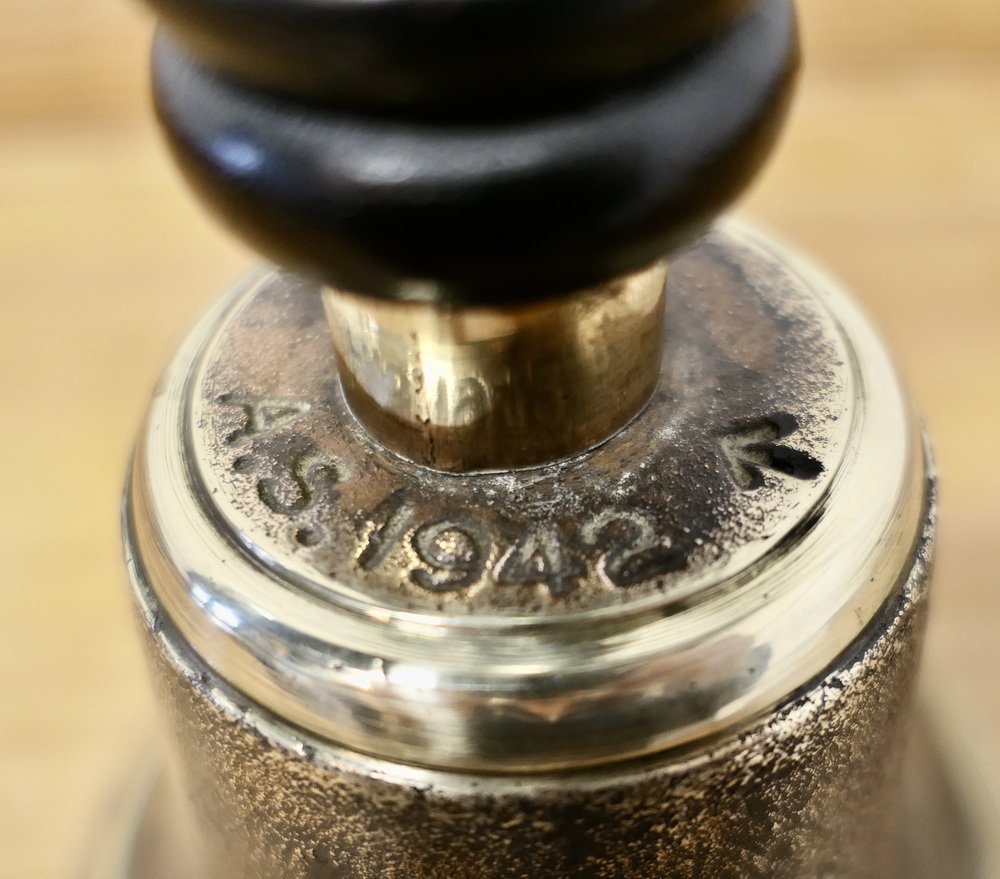 British Military Issue Brass Handbell, 1940s for sale at Pamono
