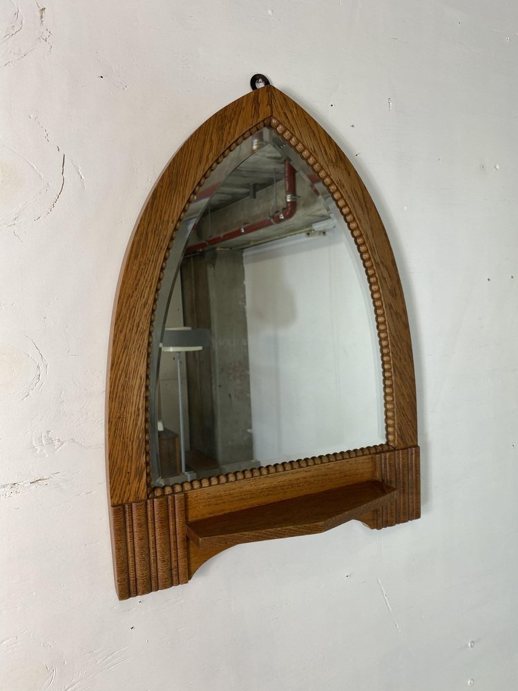 Art Deco Oak Amsterdamse School Mirror, 1920s for sale at Pamono