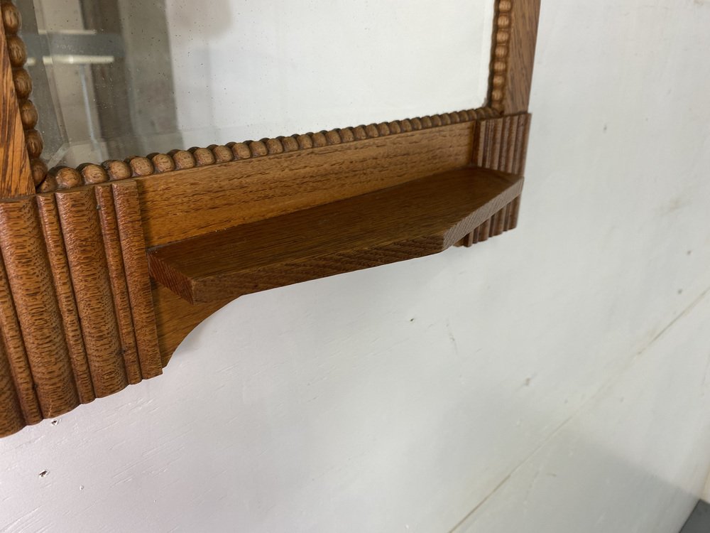 Art Deco Oak Amsterdamse School Mirror, 1920s for sale at Pamono