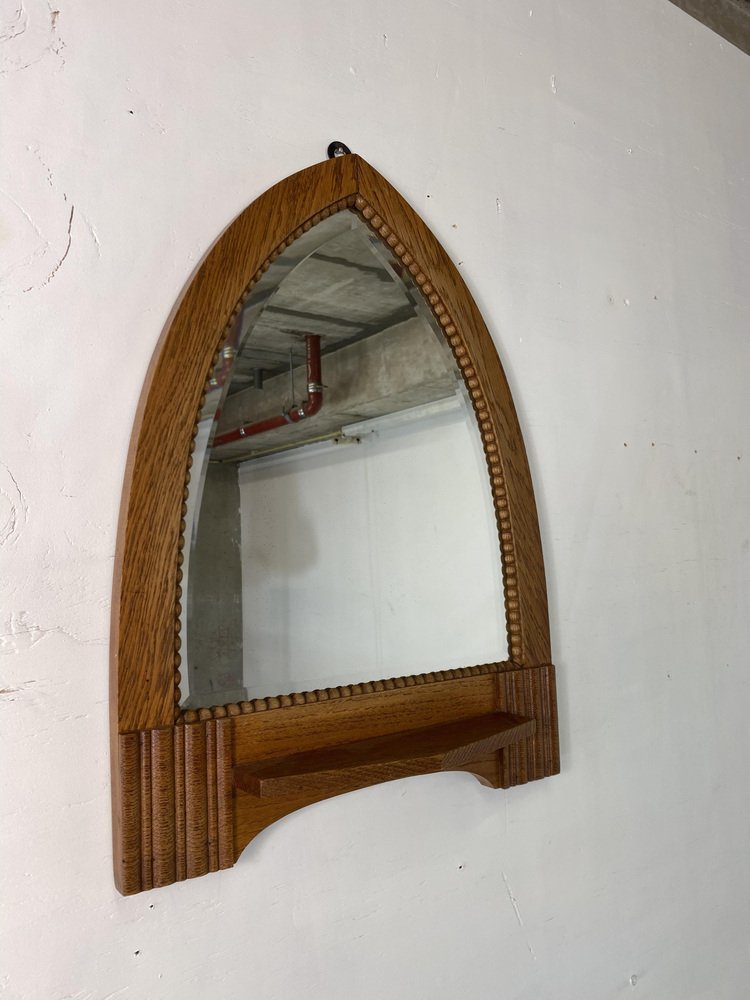 Art Deco Oak Amsterdamse School Mirror, 1920s for sale at Pamono