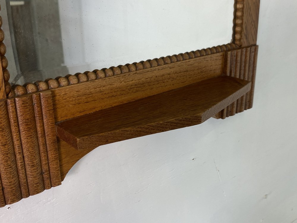 Art Deco Oak Amsterdamse School Mirror, 1920s for sale at Pamono