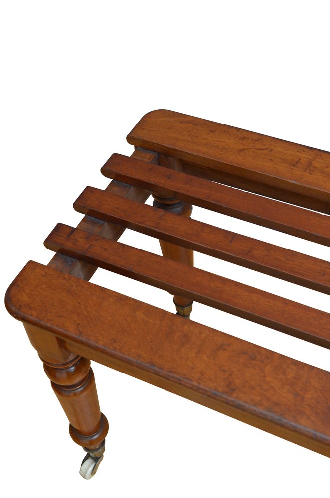 English Victorian Hall Bench Luggage Rack, 1870 for sale at Pamono
