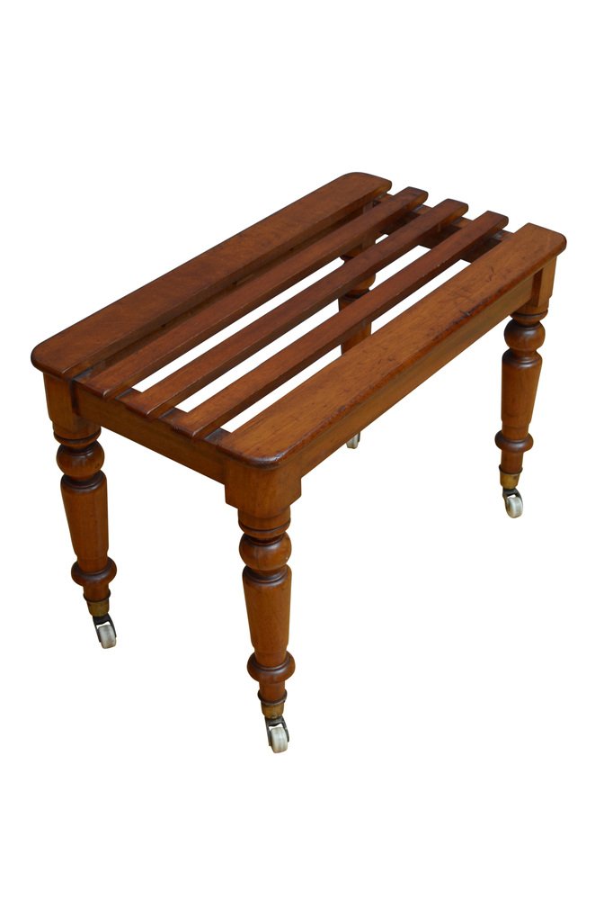 English Victorian Hall Bench Luggage Rack, 1870 for sale at Pamono