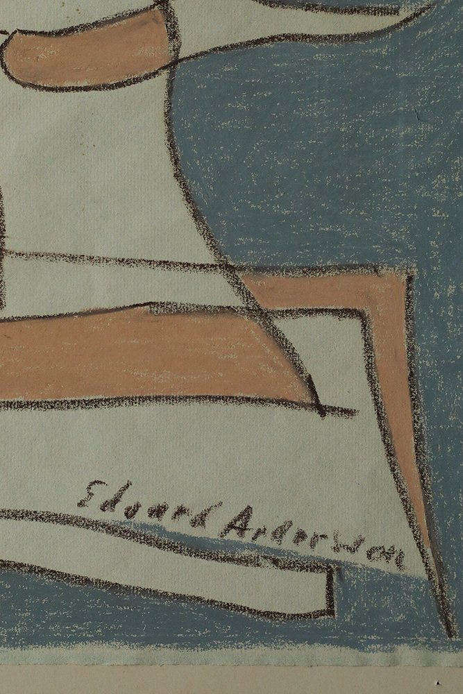 Edvard Andersson, Composition, 1950s, Pastel Drawing for sale at Pamono