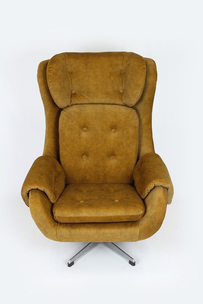 Swivel Lounge Chair from Up Zavody, Czechia, 1970s for sale at Pamono
