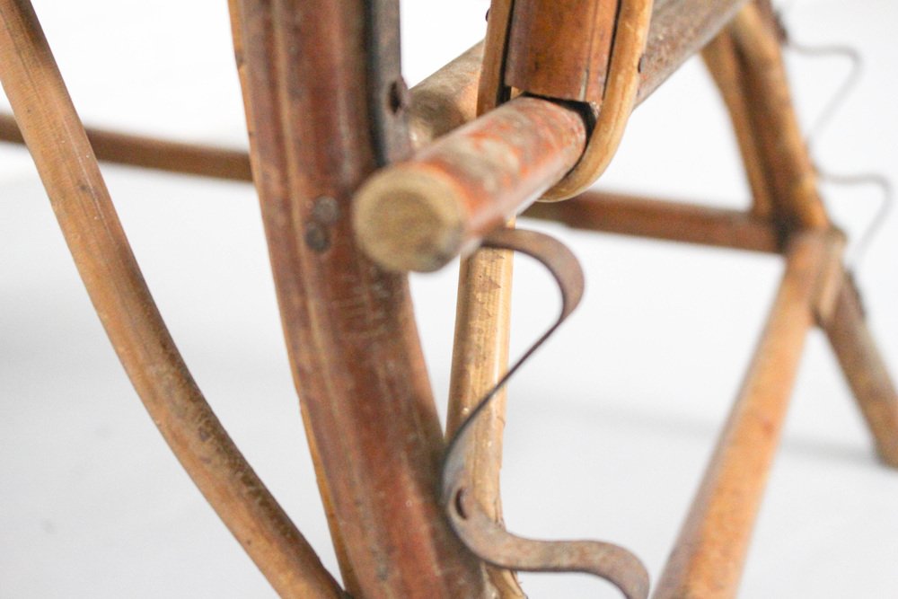 French Art Deco Rattan Lounge Chair / Recliner, 1920s for sale at Pamono