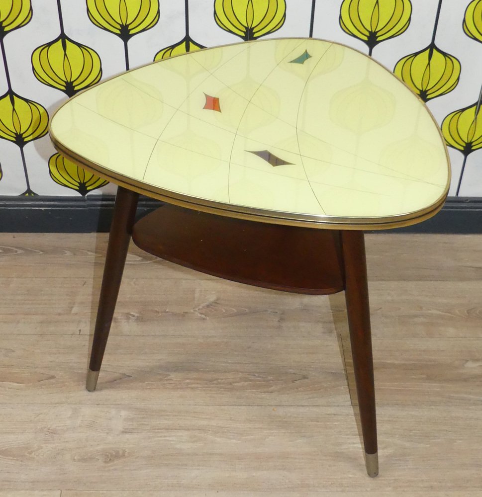 Cocktail Table with Glass Top, 1950s for sale at Pamono