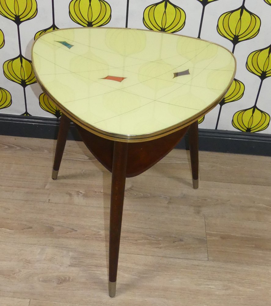 Cocktail Table with Glass Top, 1950s for sale at Pamono