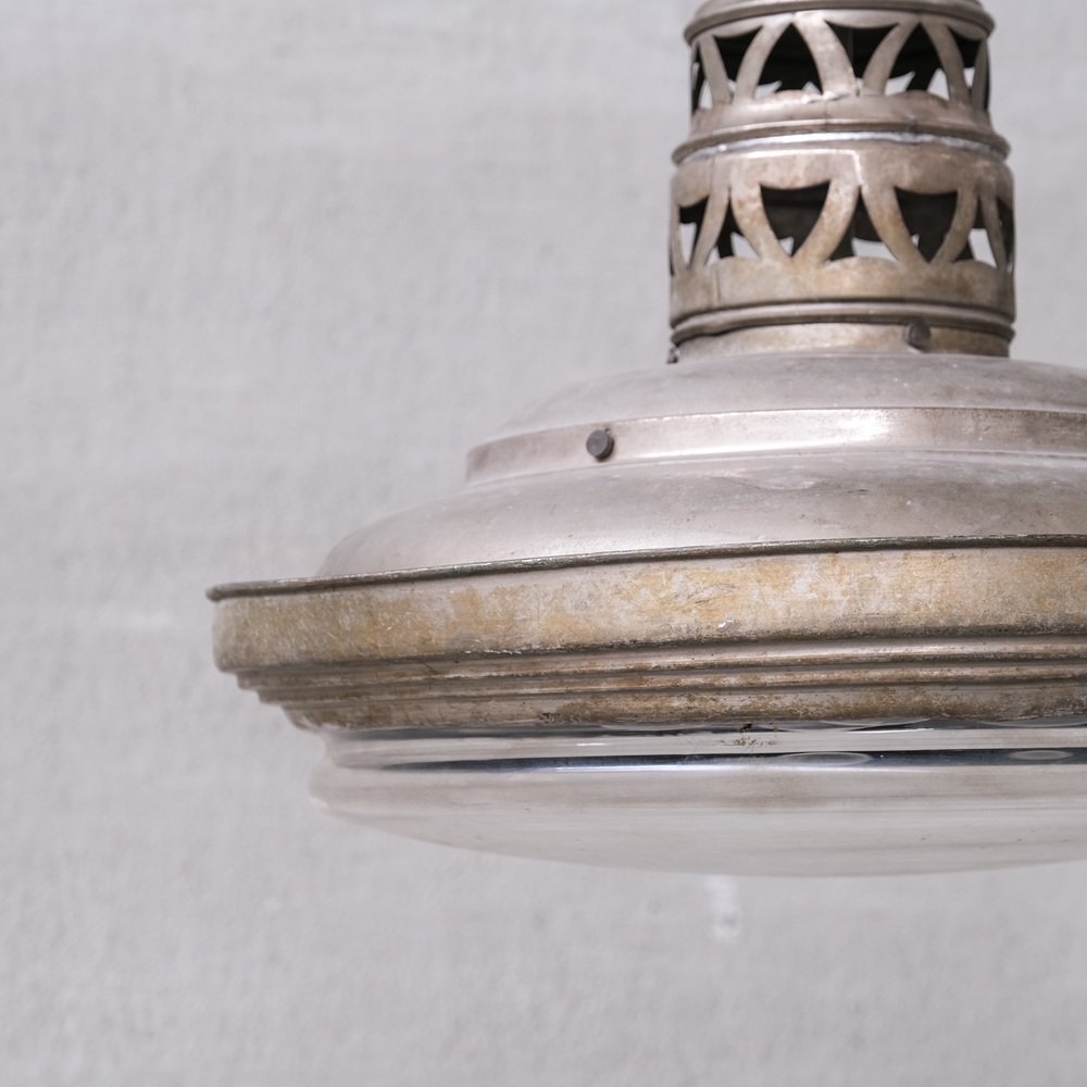 French Mirrored Reflector Pendant Light, 1920s for sale at Pamono