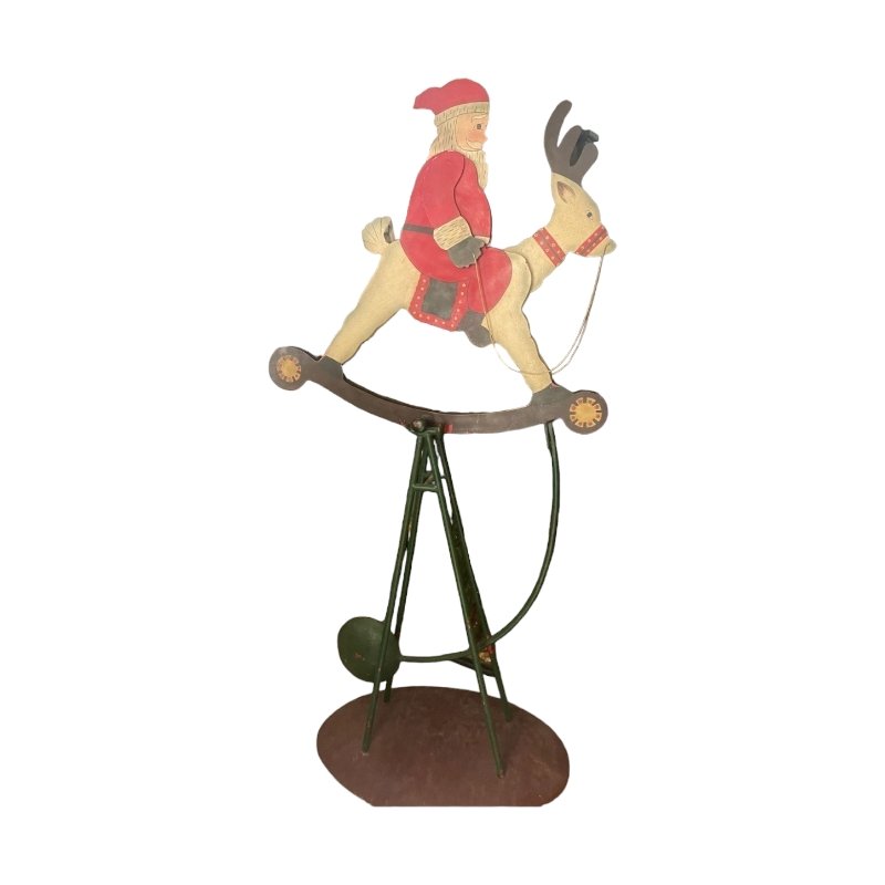 Antique Middle Eastern Rocking Santa Claus and Raindeer for sale at Pamono