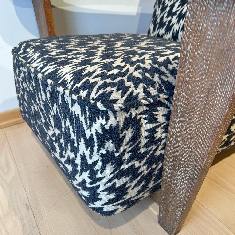 Art Deco Limed Oak Club Chair from De Coene, Belgium, 1930s for sale at ...