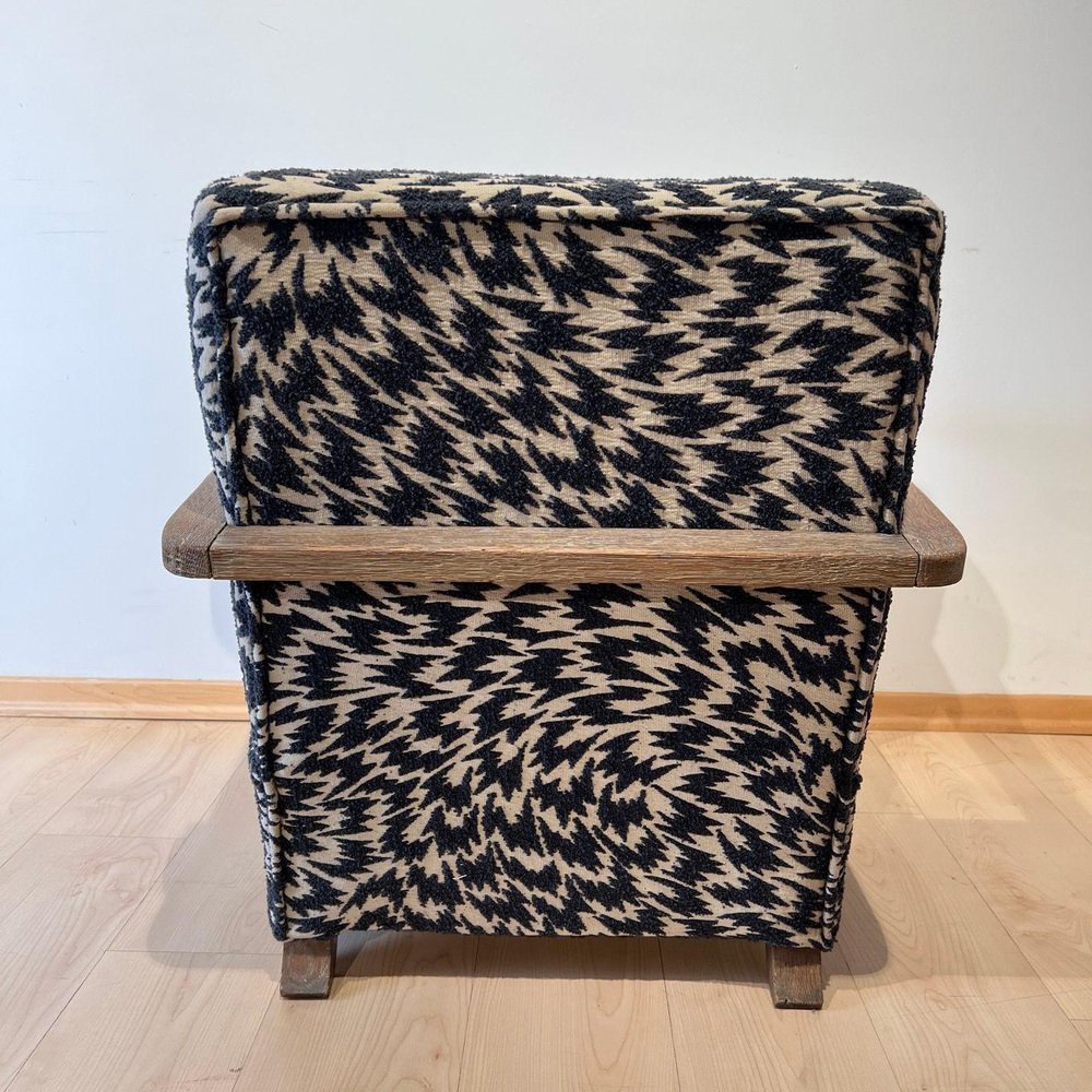 Art Deco Limed Oak Club Chair from De Coene, Belgium, 1930s for sale at ...