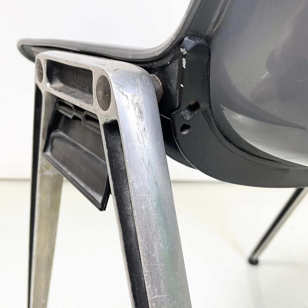 Italian Modern Modus SM 203 Chair in Gray Plastic and Aluminum ...