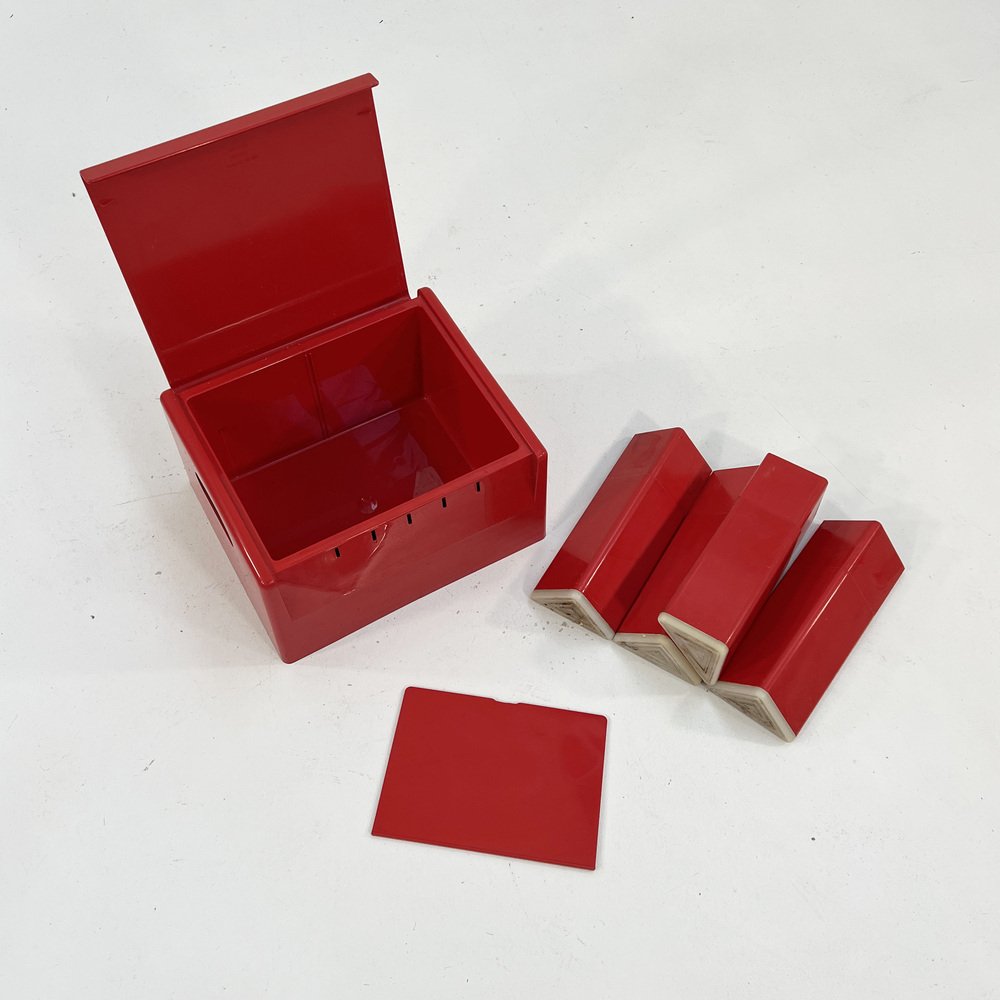 Roter G-Box Hocker & Container Box von Olaf Von Bohr für Gedy, 1970er ...