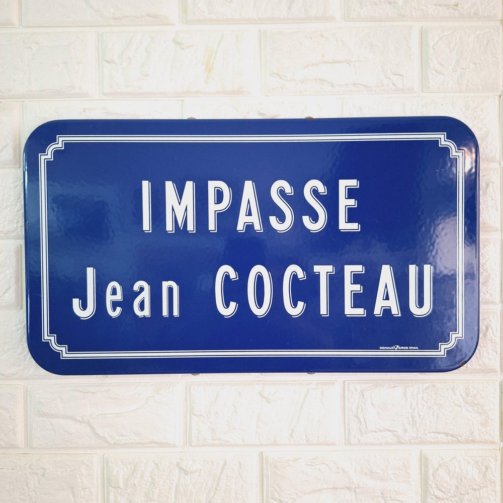 French Enamel Street Signs, Set of 2 for sale at Pamono