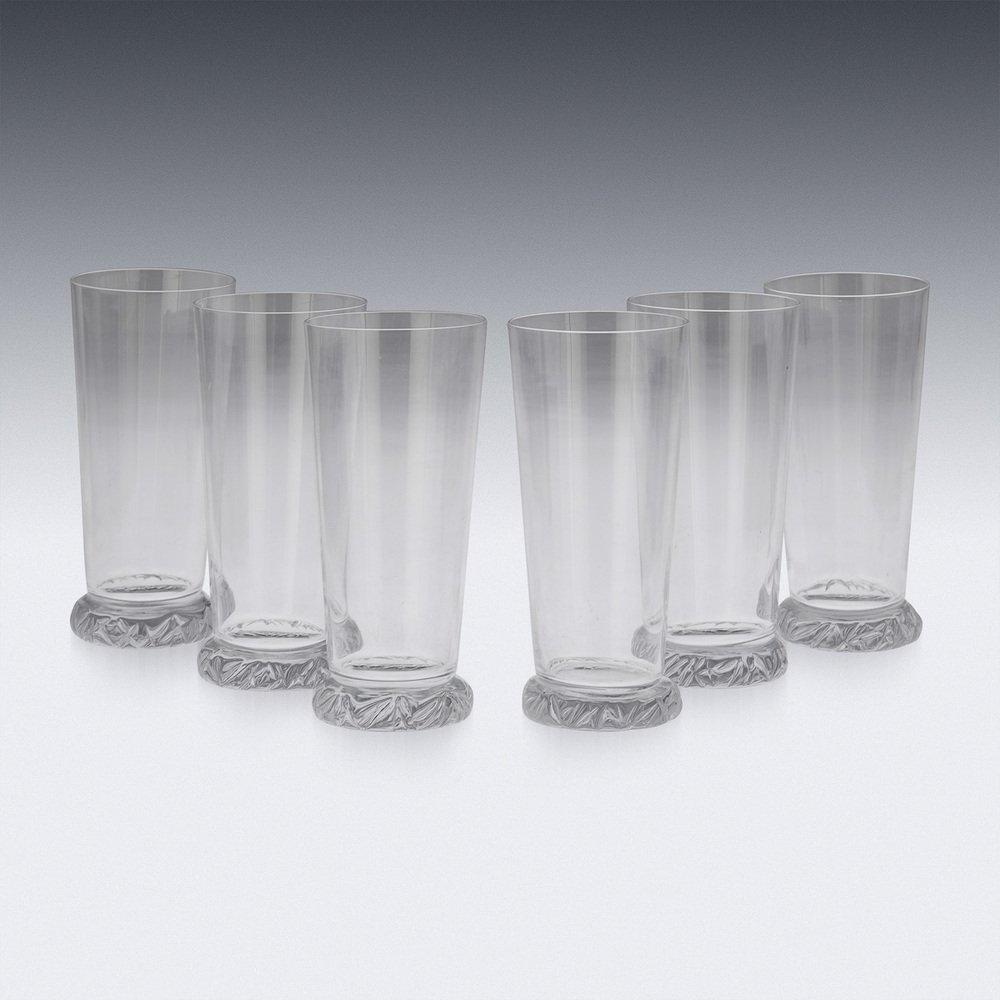 20. Jh. Glasbecher von Daum, Frankreich, 1950er, 6er Set bei Pamono kaufen