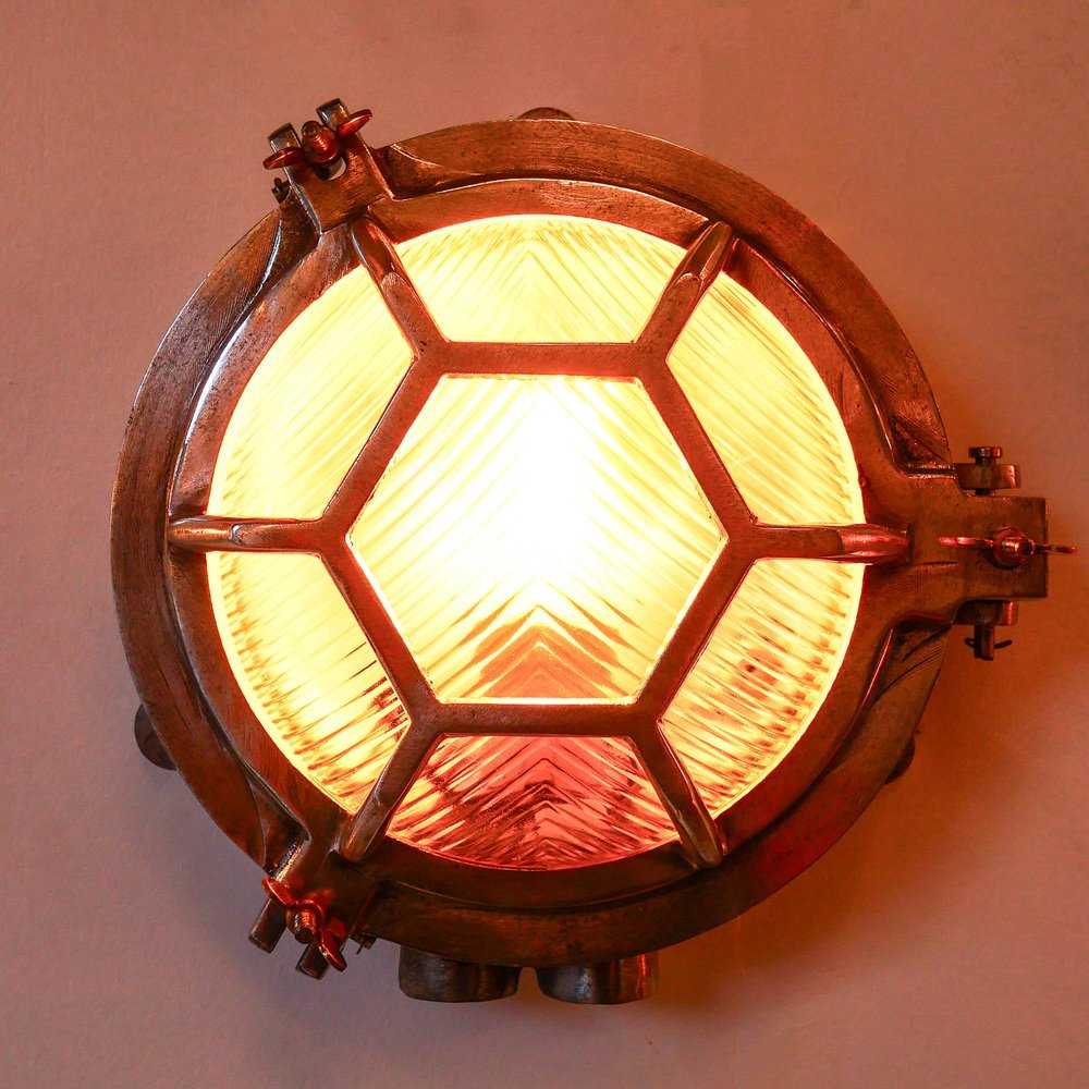 Vintage Aluminum Cast Iron Wall Light, 1950s for sale at Pamono