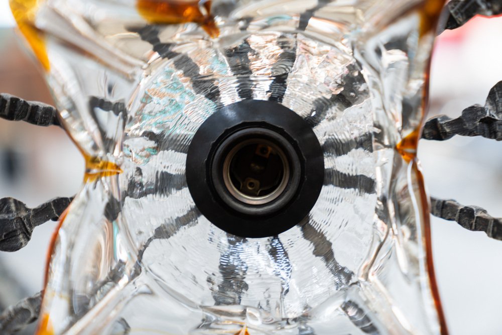 Brutalist Land Lamp from Mazzega, 1960s for sale at Pamono