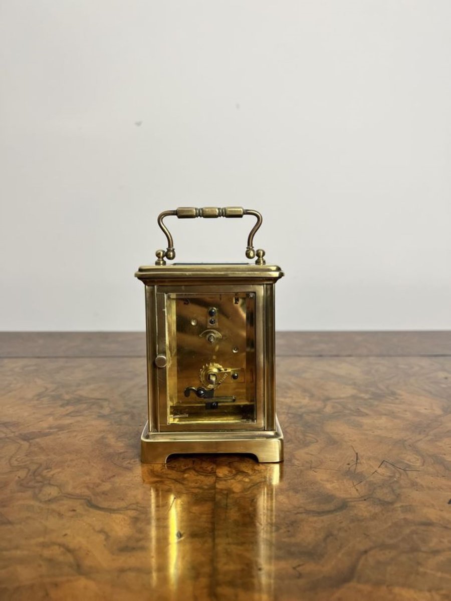 Antique Victorian Brass Carriage Clock, 1890s for sale at Pamono
