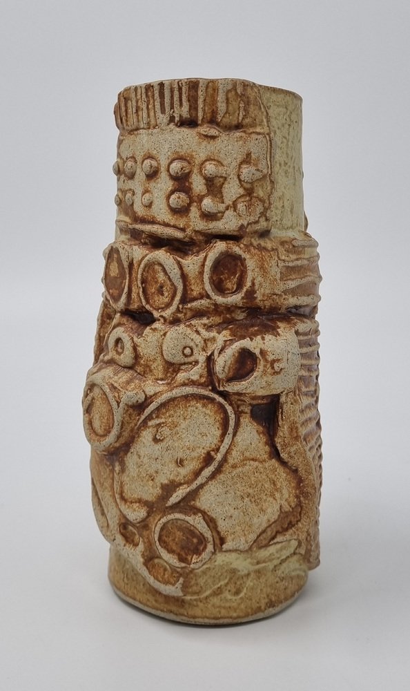 Brutalist Studio Pottery Vase from Bernard Rooke, 1960s for sale at Pamono