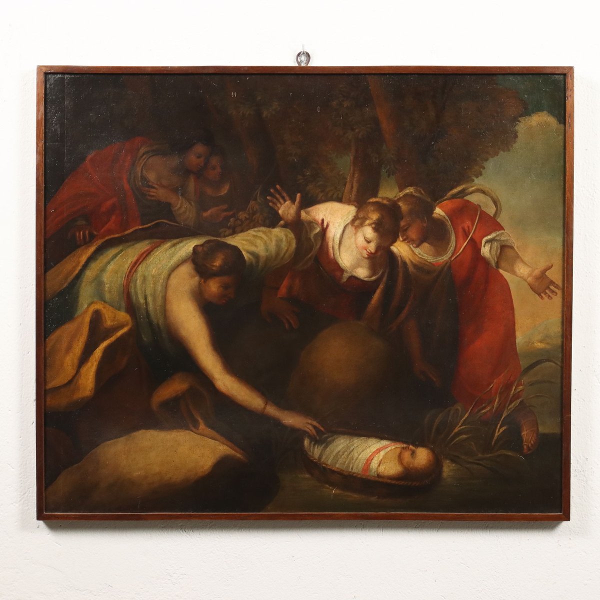 Moses Saved from the Waters, Oil Painting, Framed for sale at Pamono