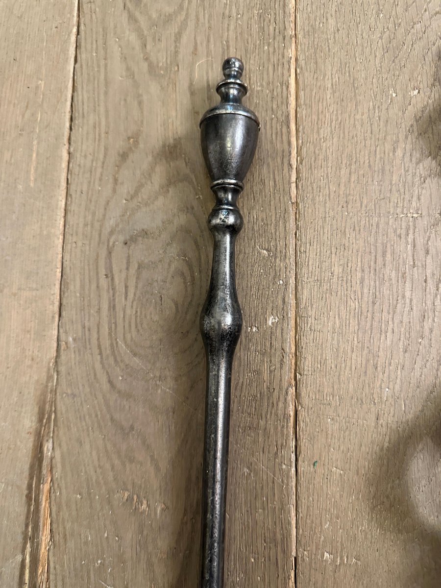 Antique English Fire Tools in Burnished Steel, 1840, Set of 3 for sale ...