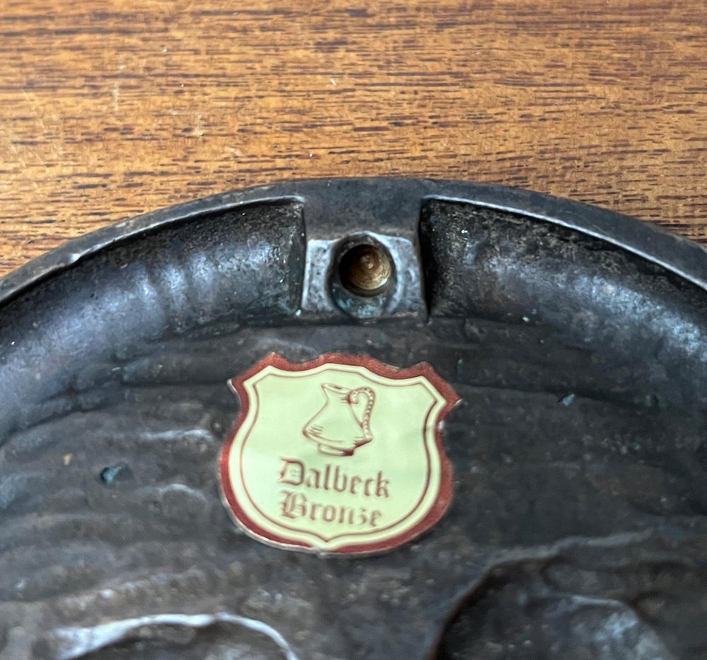 Vintage German Brutalist Bronze Wall Plate with Owl Design from Dalbeck ...