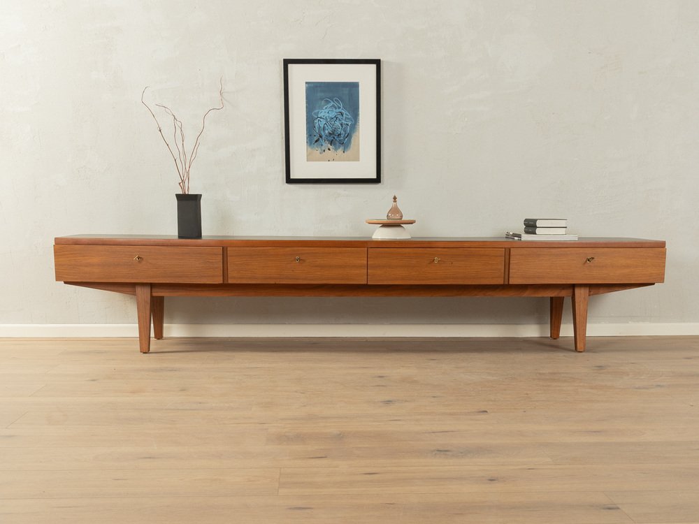 Vintage Brown & Black Lowboard, 1960s for sale at Pamono