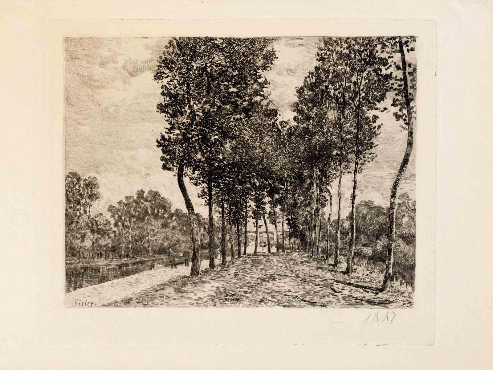 After Alfred Sisley, Landscape, Etching, 19th Century for sale at Pamono