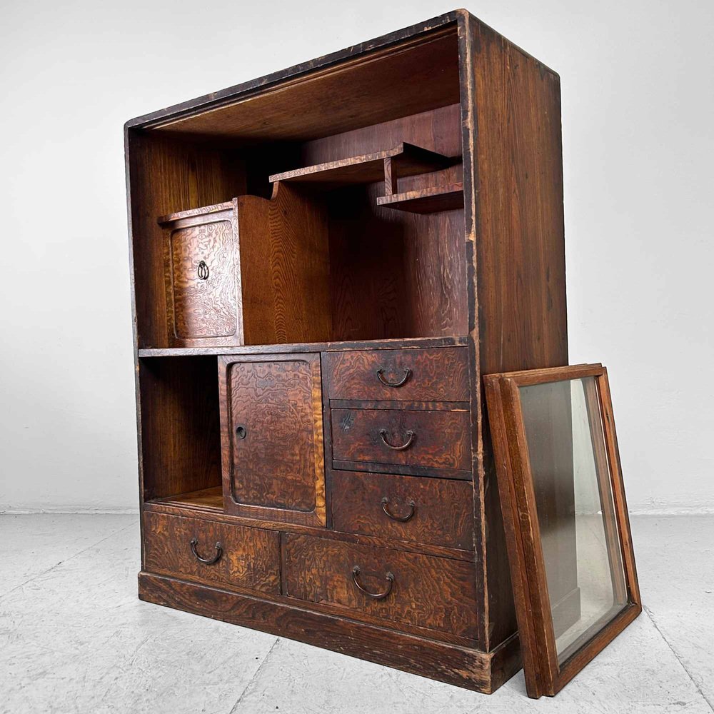 Meiji Period Mulberry Cha Tansu Tea Cabinet, Japan, 1890s for sale at ...