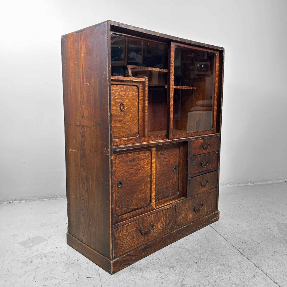 Meiji Period Mulberry Cha Tansu Tea Cabinet, Japan, 1890s for sale at ...