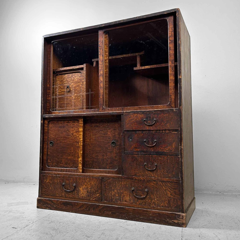 Meiji Period Mulberry Cha Tansu Tea Cabinet, Japan, 1890s for sale at ...