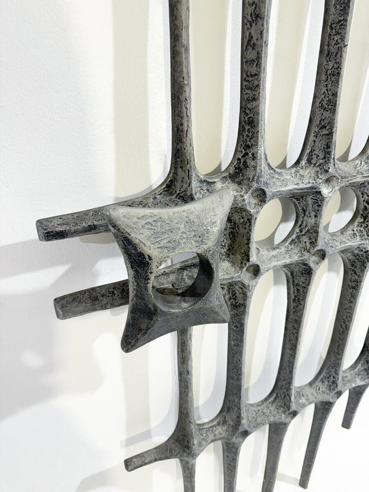 Mid-Century Modern Wrought Iron Wall Decoration, 1960s for sale at Pamono