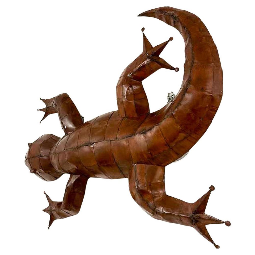 Large Mid-Century Lizard Wall Sculpture for sale at Pamono