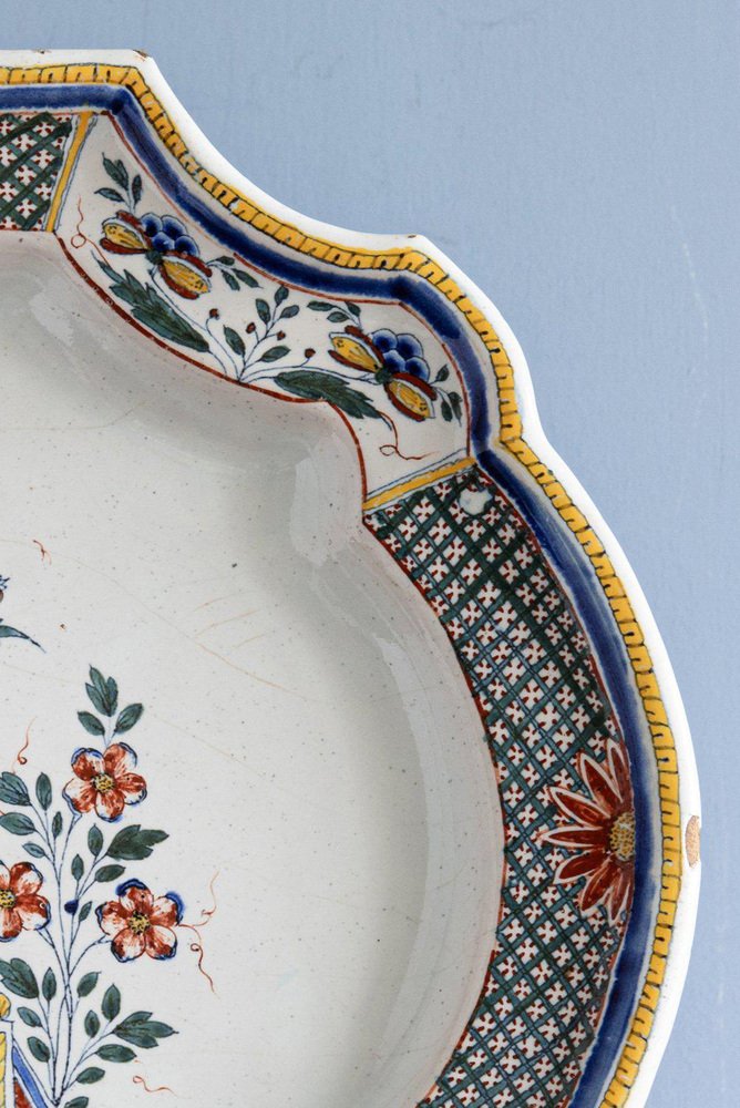 Large Chinoiserie Dish by Rouen Faience for sale at Pamono