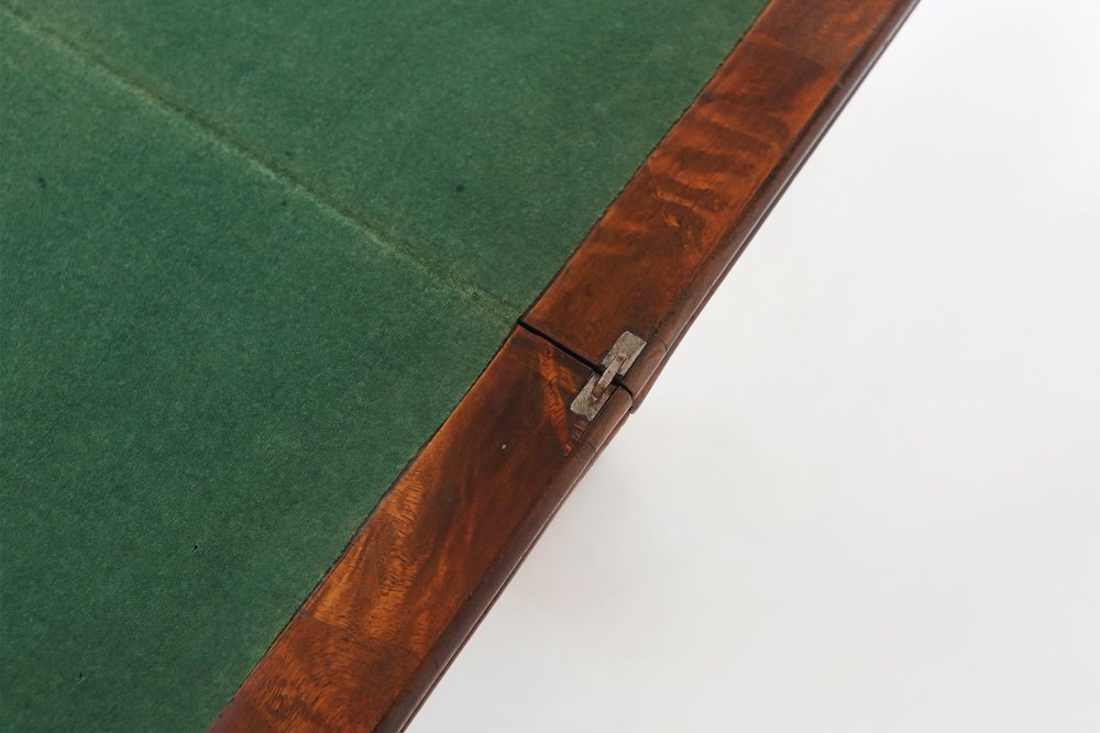 Victorian Burl Wood Folding Card Table, 19th Century for sale at Pamono