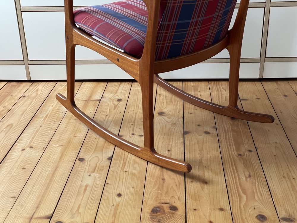 Vintage Teak Rocking Chair from Vamdrup, 1960s for sale at Pamono