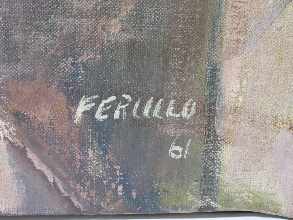 Edith Ferullo, Die drei Krüge, Oil on Canvas, 1961 for sale at Pamono