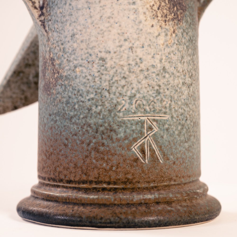 Dutch Brutalist Vase by Rob Den Tonkelaar, 1970s for sale at Pamono