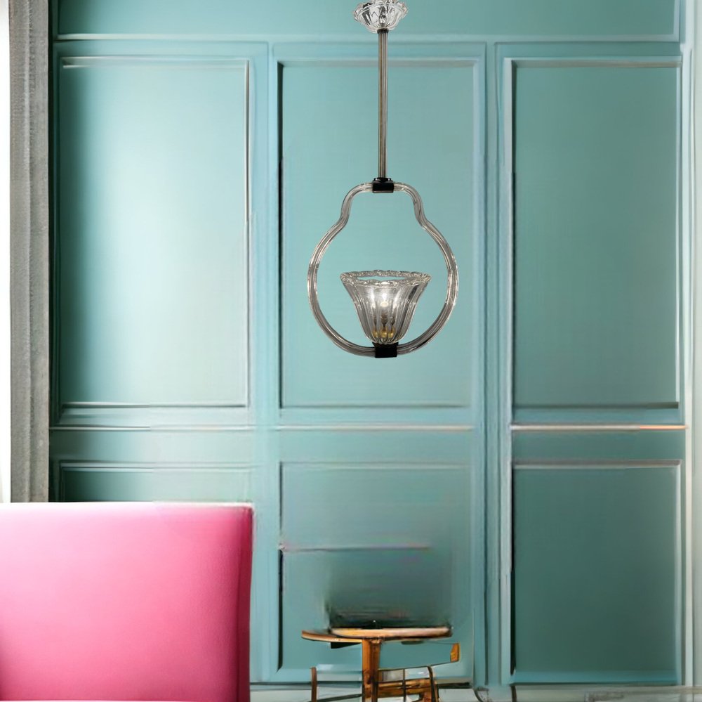 Murano Glass Pendant Light by Barovier, 1940s for sale at Pamono