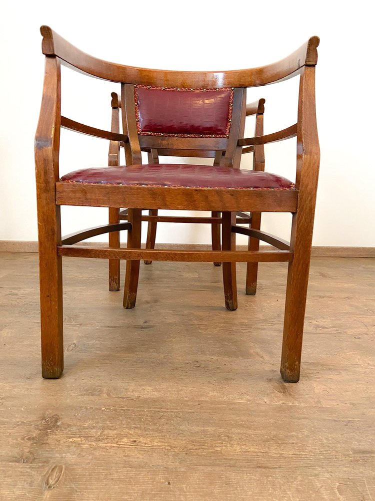 Art Deco Wooden Cockpit Chairs, Italy, 1940s, Set of 4 for sale at Pamono