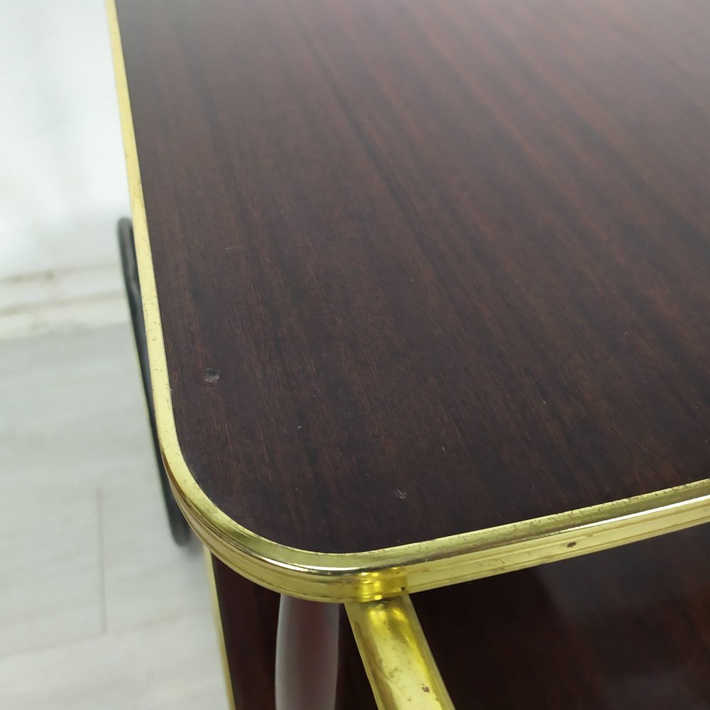 Vintage Brass Service Trolley, 1950s for sale at Pamono