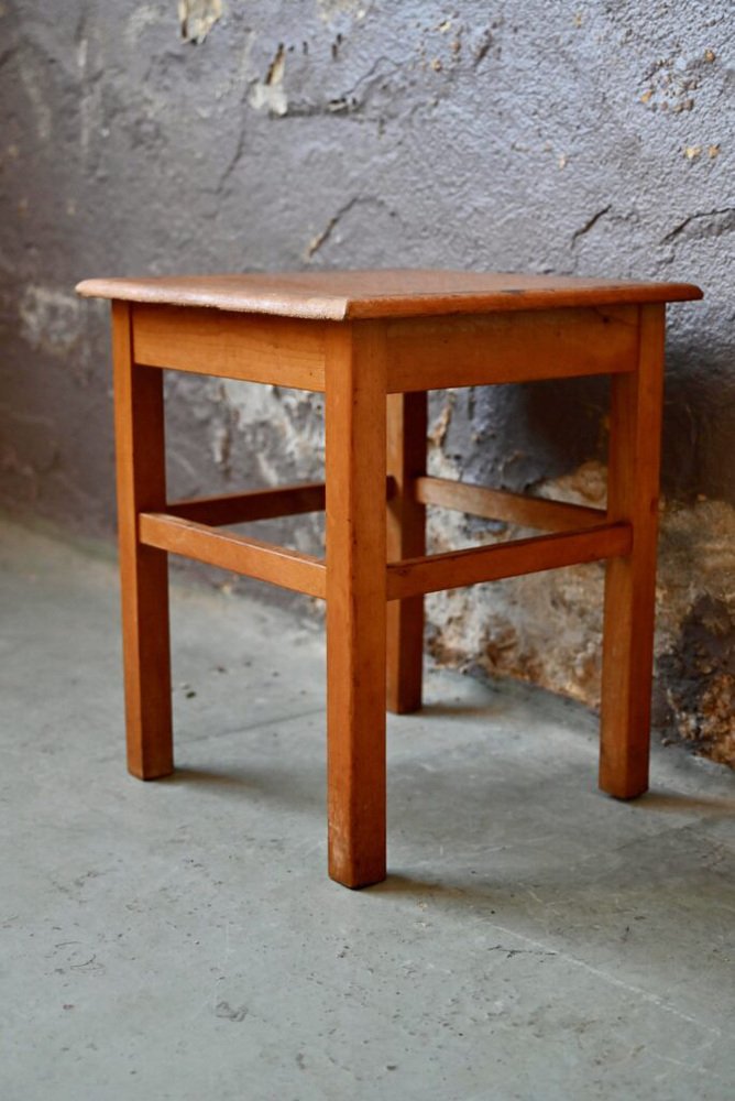Bohemian Wooden Stool, 1950s for sale at Pamono