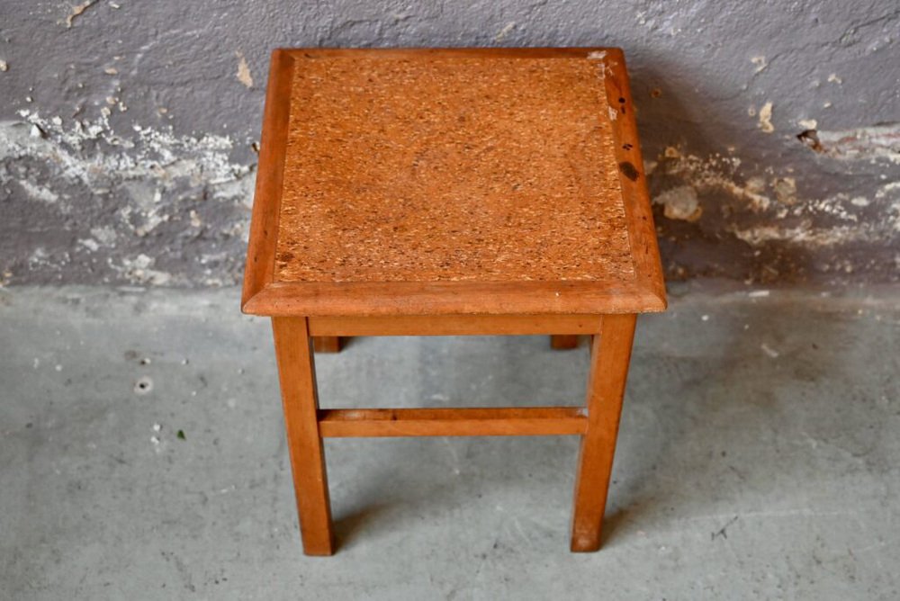 Bohemian Wooden Stool, 1950s for sale at Pamono