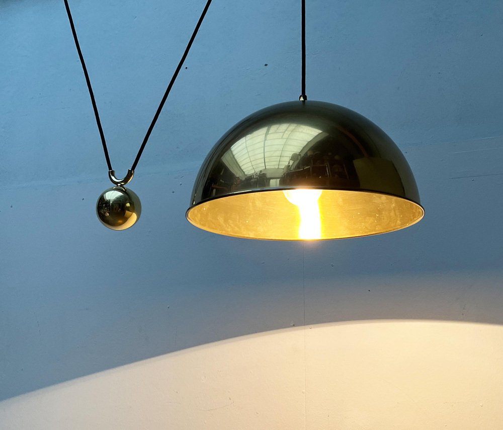 Vintage German Postmodern Brass Model Duos Counterweight Pendant Light ...