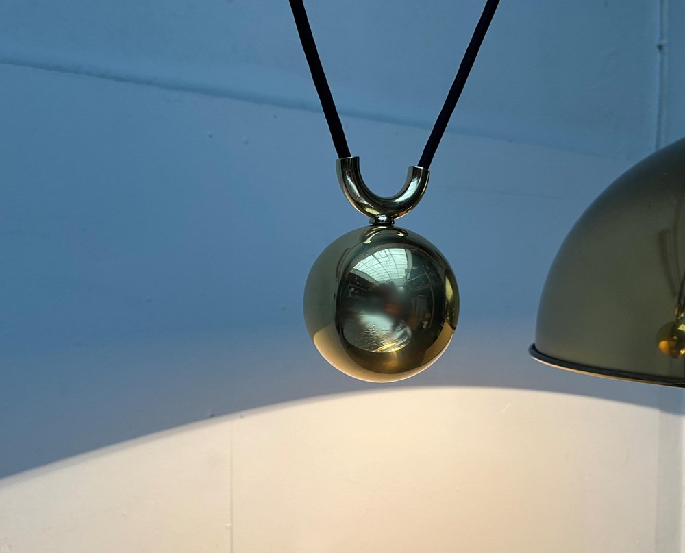 Vintage German Postmodern Brass Model Duos Counterweight Pendant Light ...